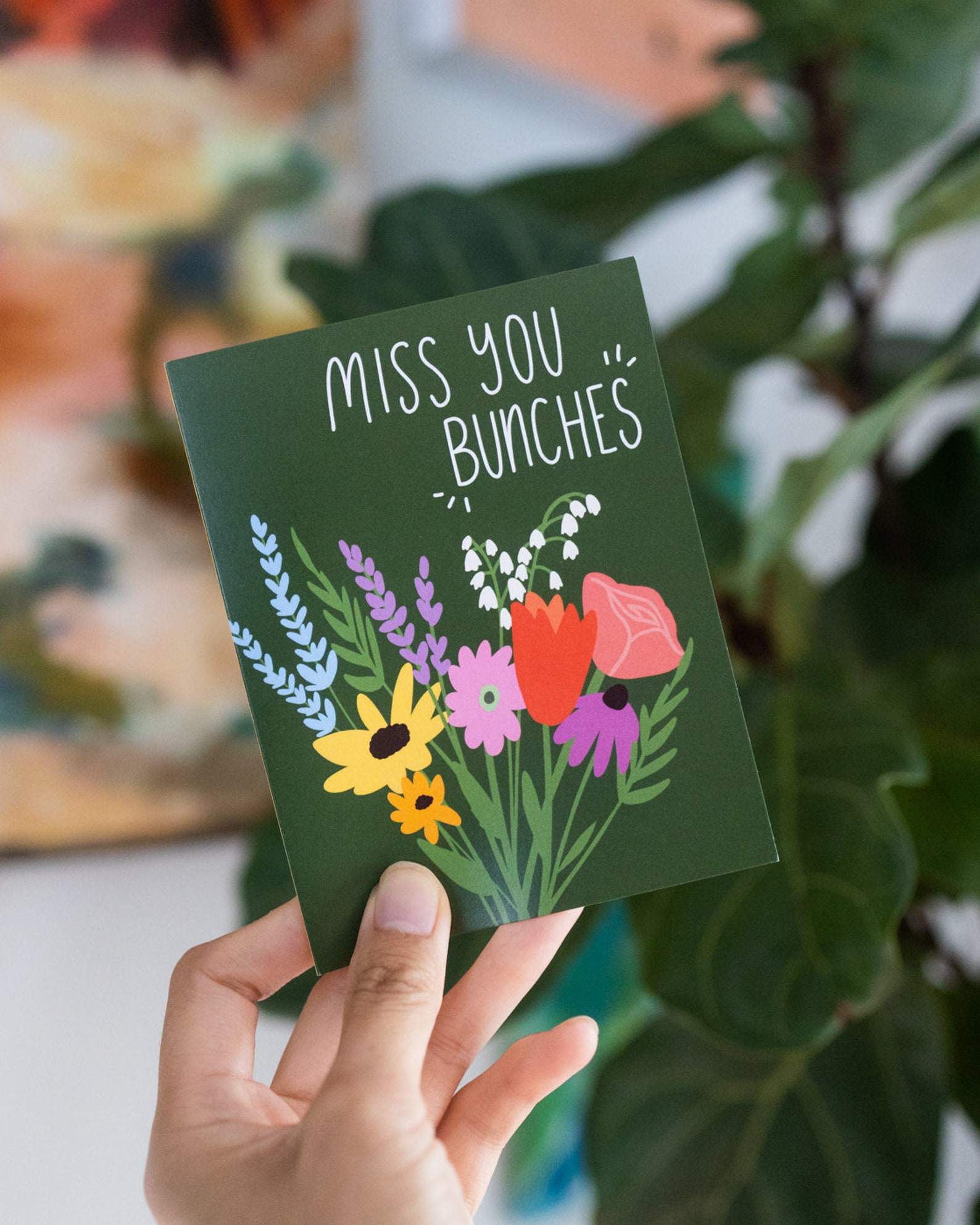 Miss You Bunches Notecard - Etsy