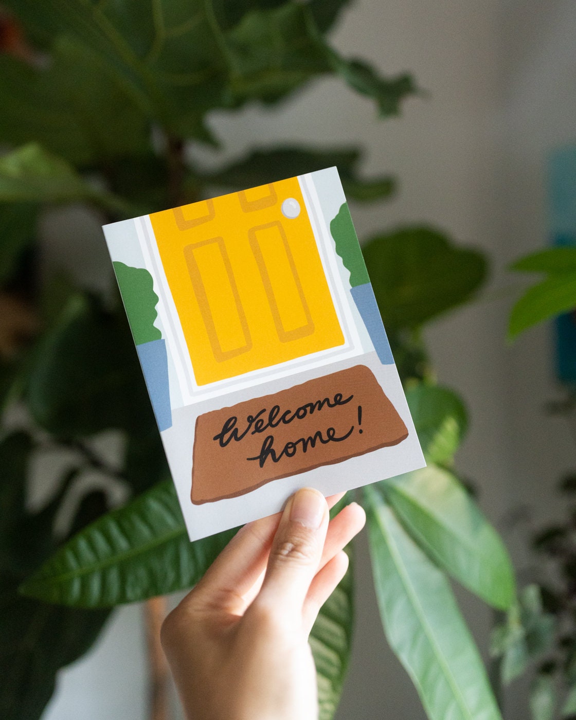 Welcome Home Front Door Notecard - Etsy