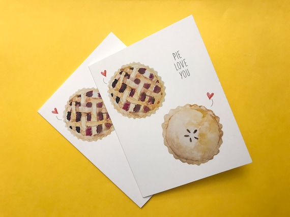 Pie I Love You Card - Etsy
