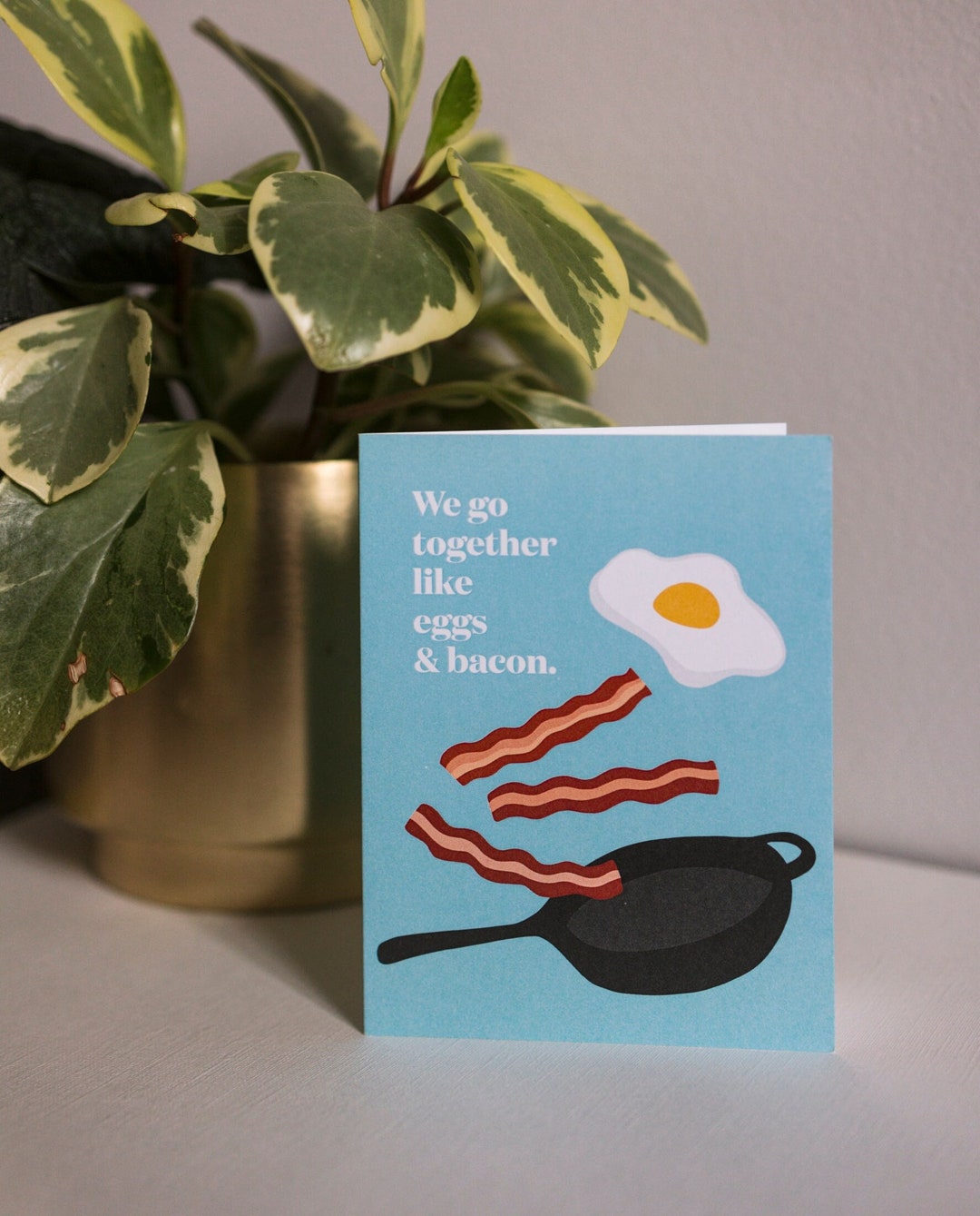 Eggs and Bacon Card - Etsy