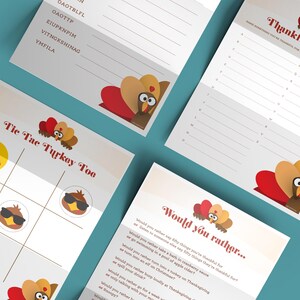 Thanksgiving Printable Games Bundle / Kids Activities / Printable ...