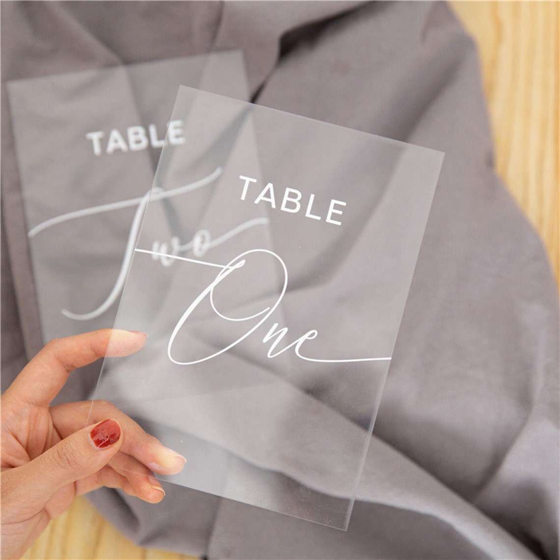 Simplistic Acrylic Clear Table Names & Numbers / Wedding Table | Etsy UK
