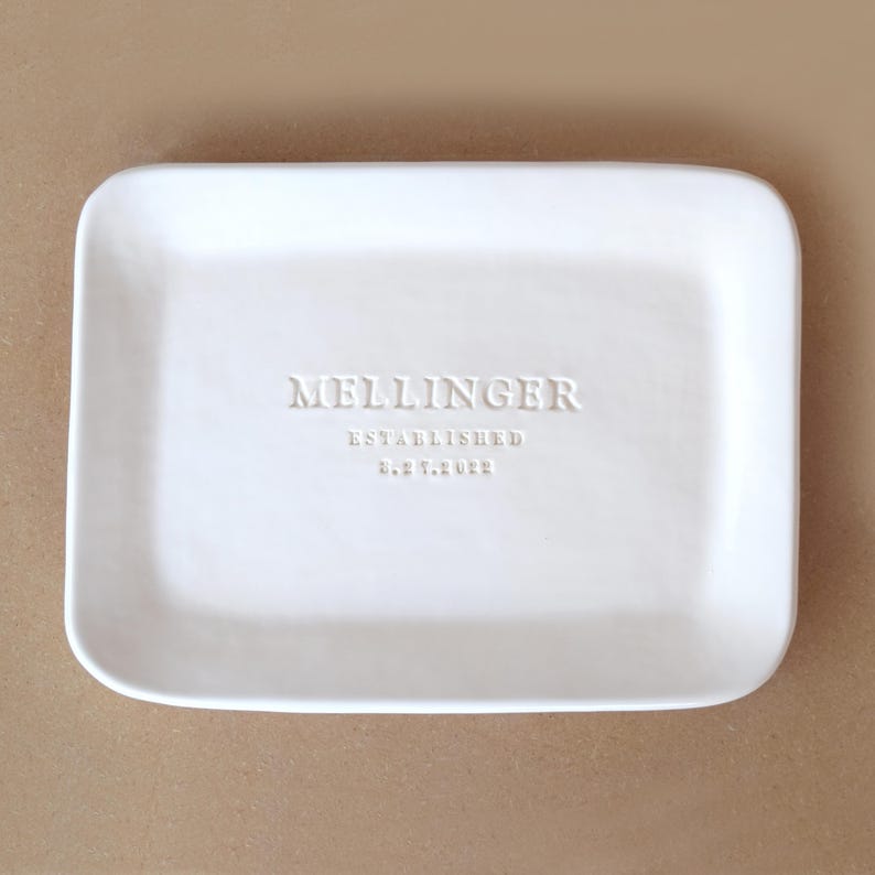 Personalized Pottery Platter Wedding Plate, Custom Your Names Date ...