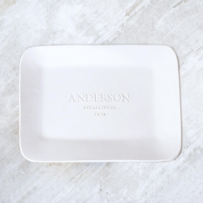 Personalized Ceramic Platters Custom Names Dinnerware Trays, Weddings ...