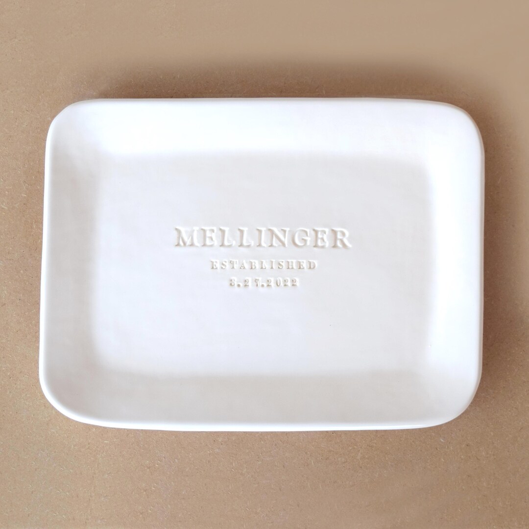Personalized Ceramic Platters Custom Names Dinnerware Trays, Weddings ...