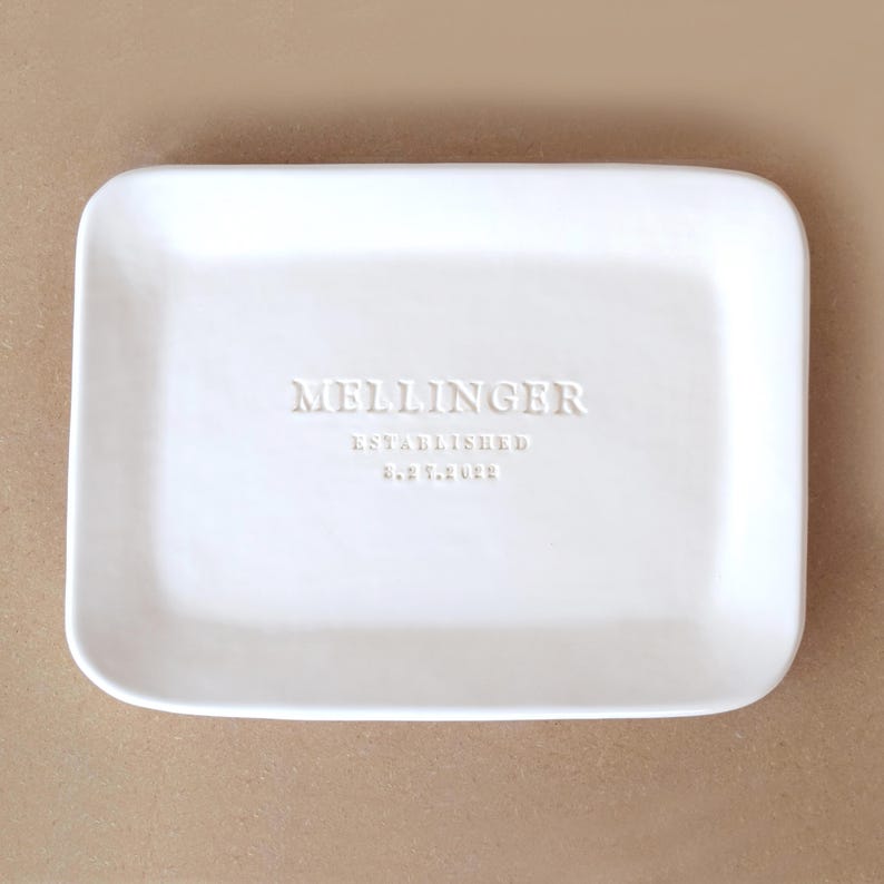 Personalized Ceramic Platters Custom Names Dinnerware Trays, Weddings ...
