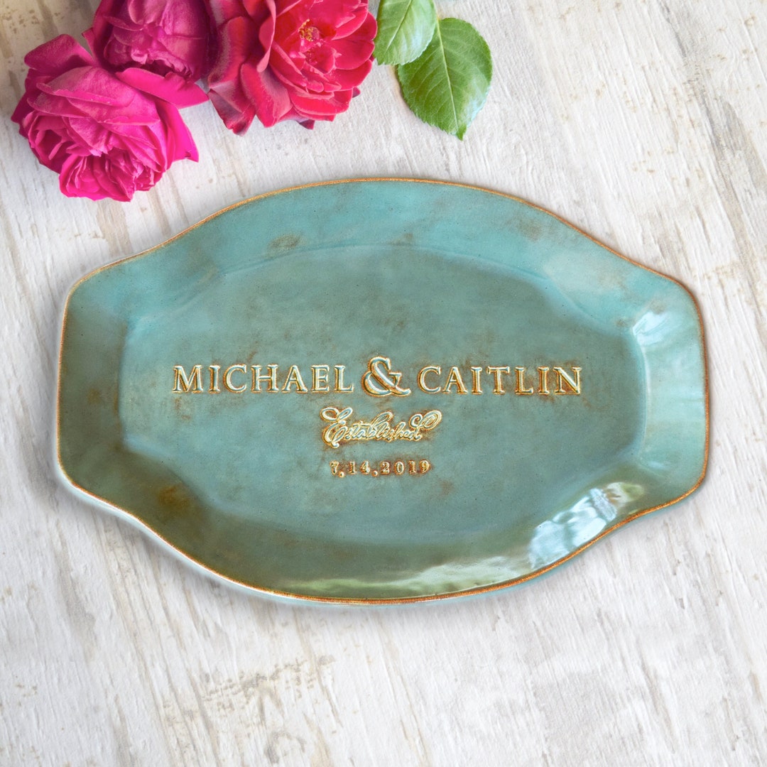 Custom Pottery Platter Wedding Platters, Personalized Serving Dish ...