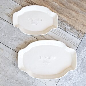 Custom Name Platters Personalized Pottery Wedding Gift Monogram Trays ...