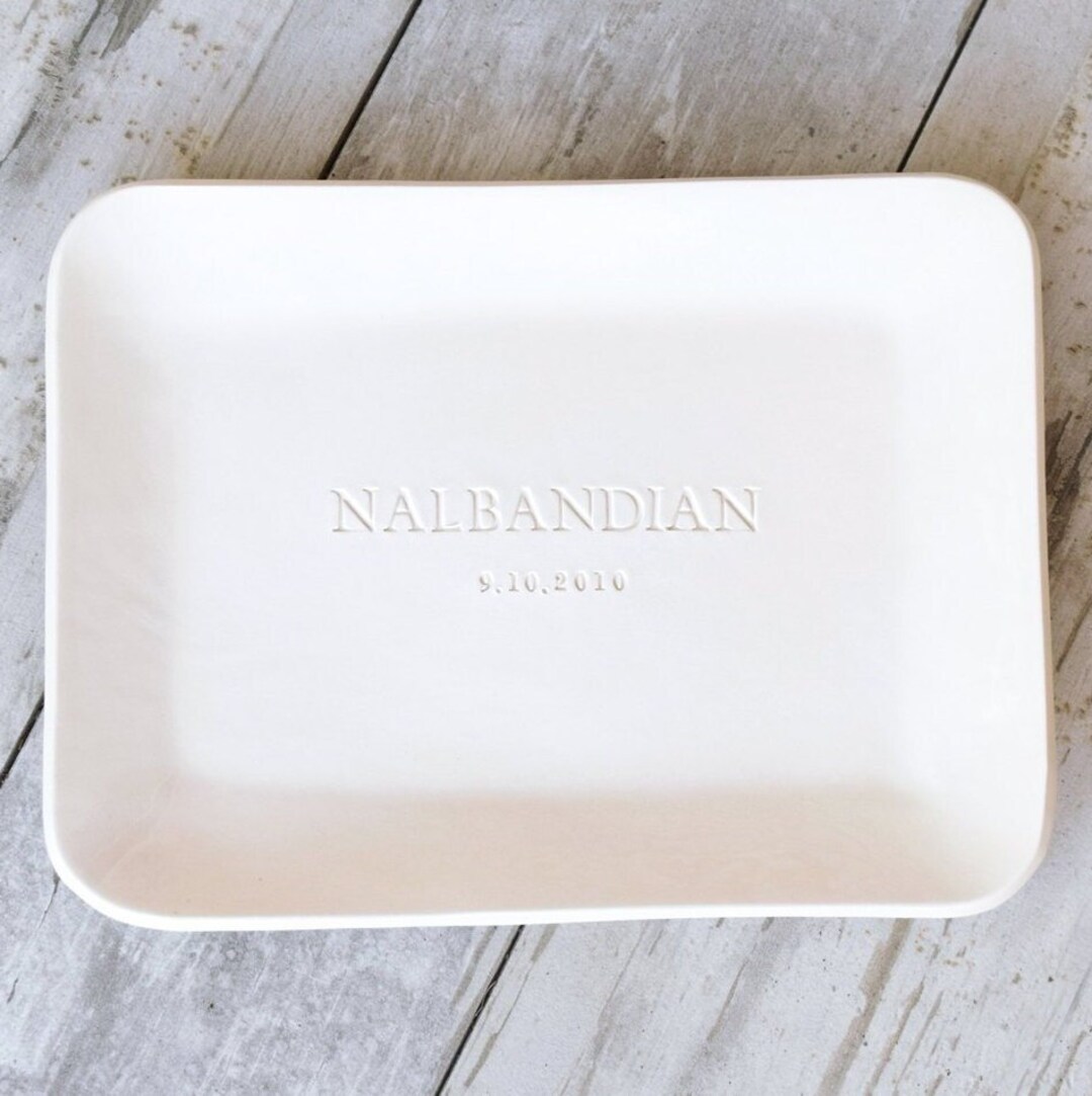 Modern Wedding Platter With Family Name Plate Personalize Handmade Gift ...