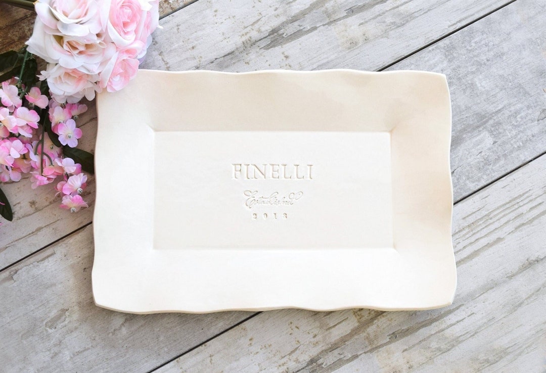 Custom Name Platter Wedding Plate Personalize Ceramic Serving Trays ...