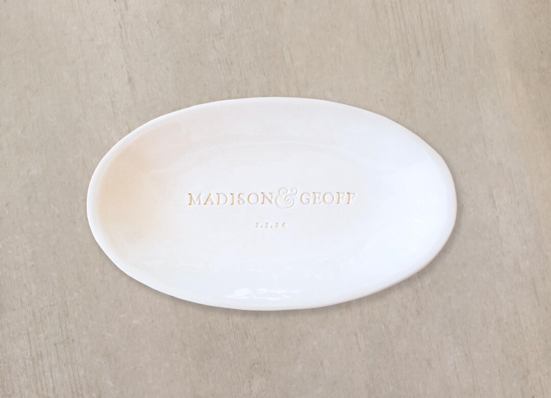 Names Wedding Platter Large Bowl, Custom Pottery Personalize Gifts for ...