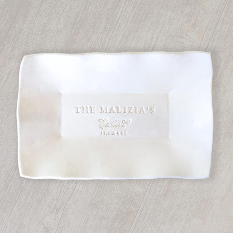 Personalized Pottery Platter Ceramic Weddings Trays, Custom Names ...