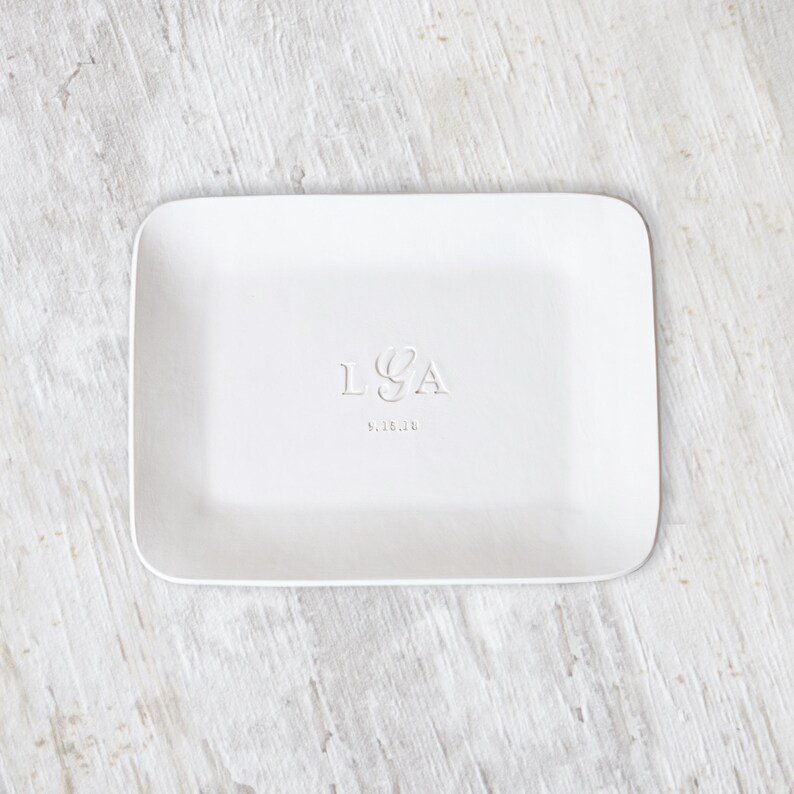Personalized Pottery Platter Wedding Plate, Custom Your Names Date ...
