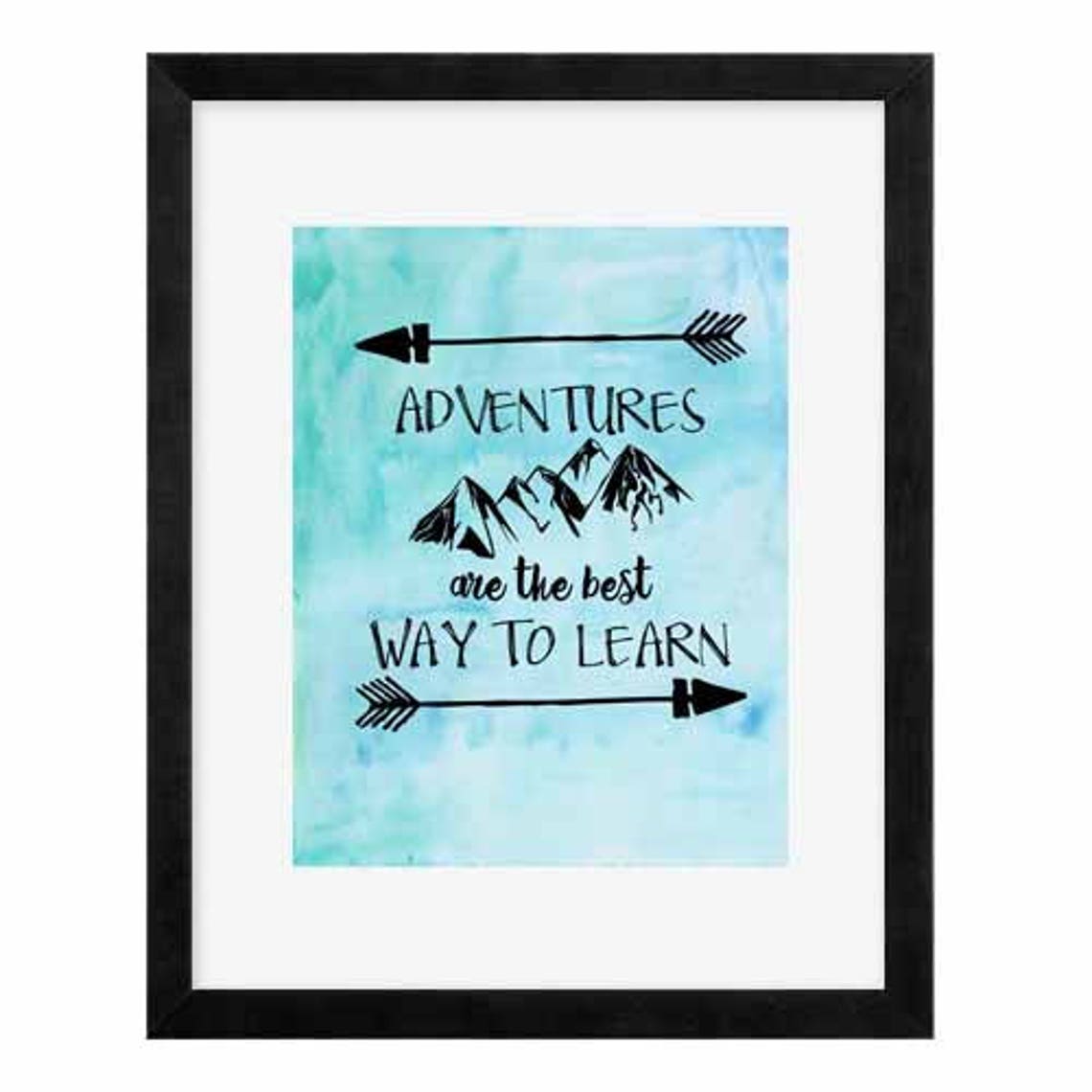 Adventures Are the Best Way to Learn Poster Graphic Design | Etsy