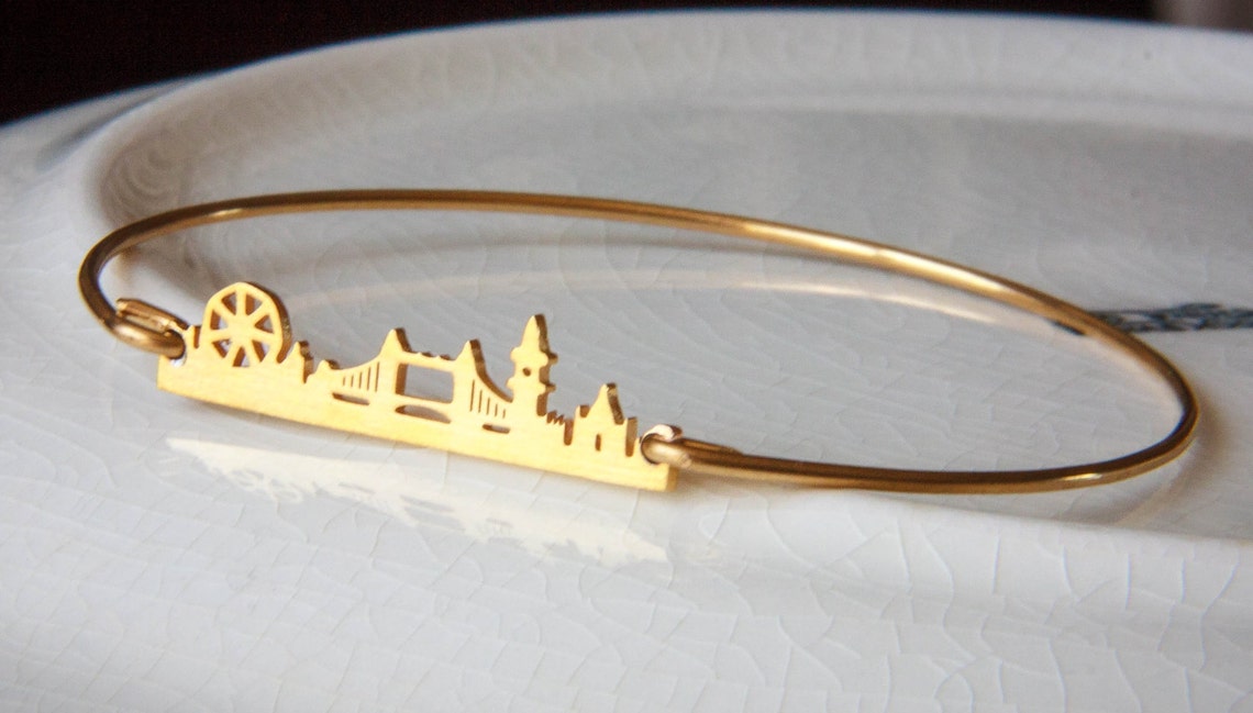 London Bangle Bracelet/london Bracelet/travel - Etsy