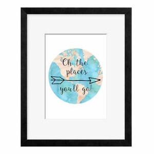 Oh the Places You'll Go! Poster, Graphic Design, Word Art, Travel ...