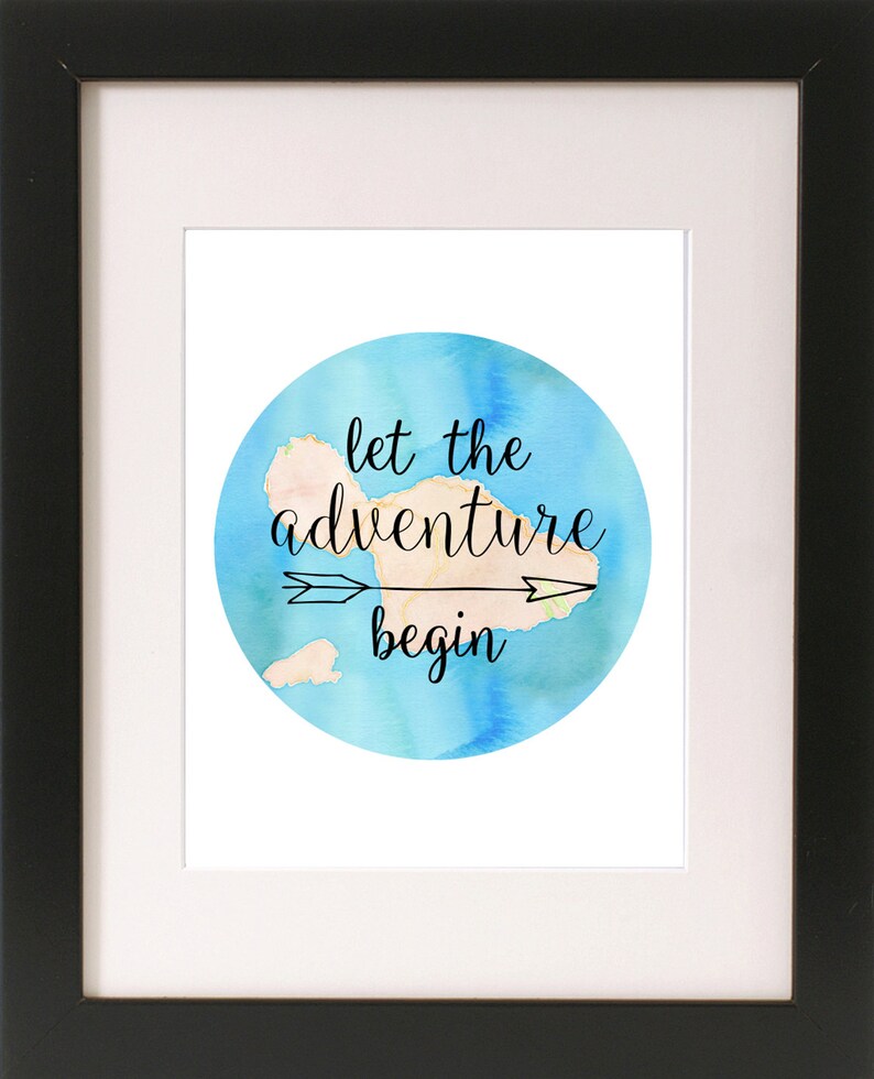 Let the Adventure Begin in Maui, Poster, Graphic Design, Word Art ...