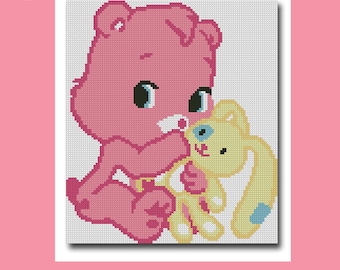 Care Bears Wonderheart Blanket Crochet Graph Graphghan Pattern | Etsy