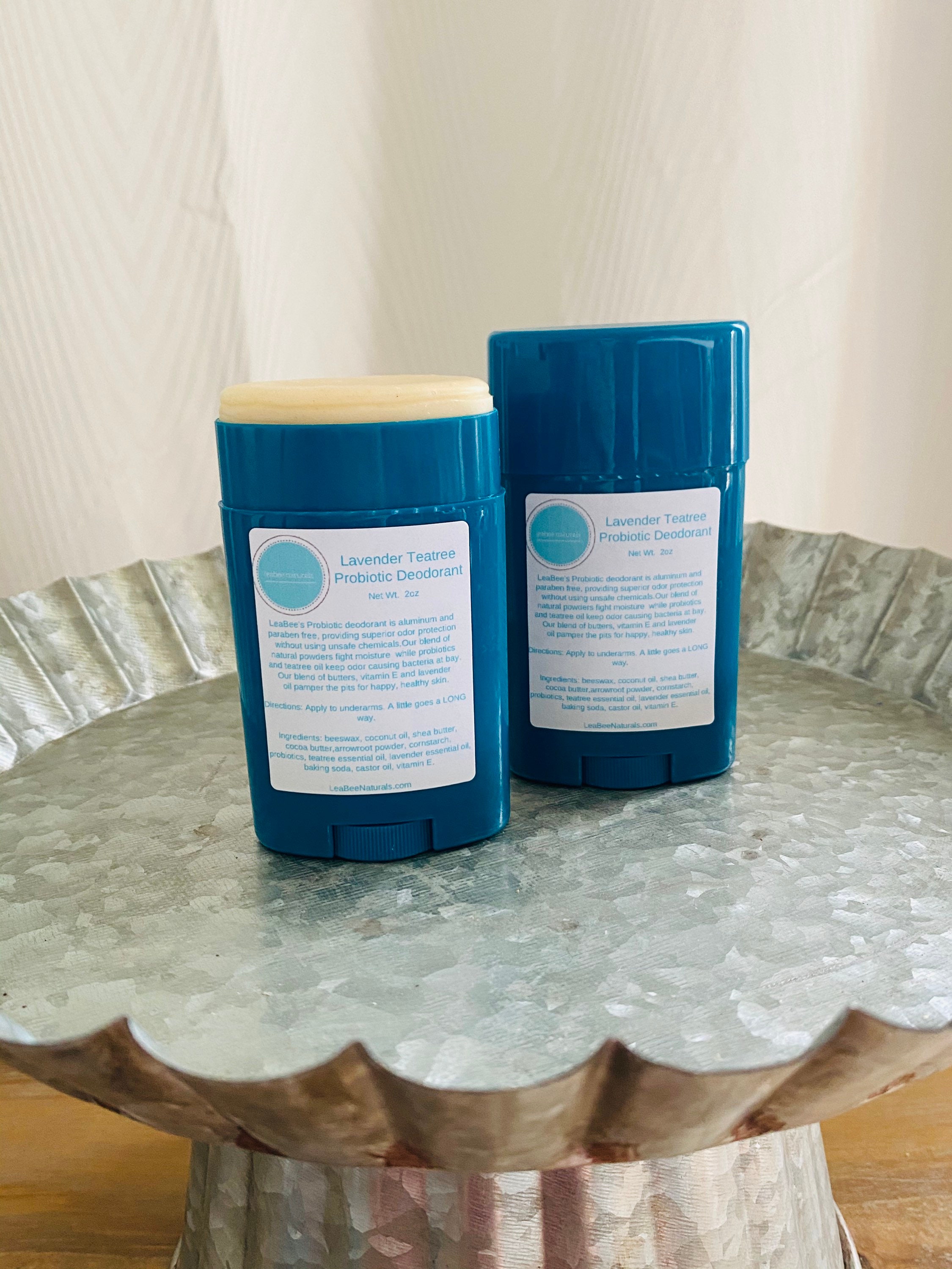 Leabee Naturals Probiotic Deodorant - Aluminum & Paraben Free! - Etsy