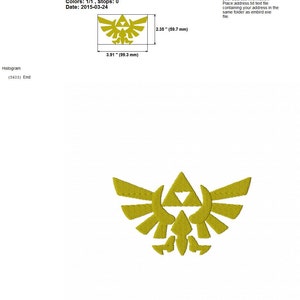 INSTANT DOWNLOAD. Zelda Inspired. Tri-force Embroidery Design. Royal ...