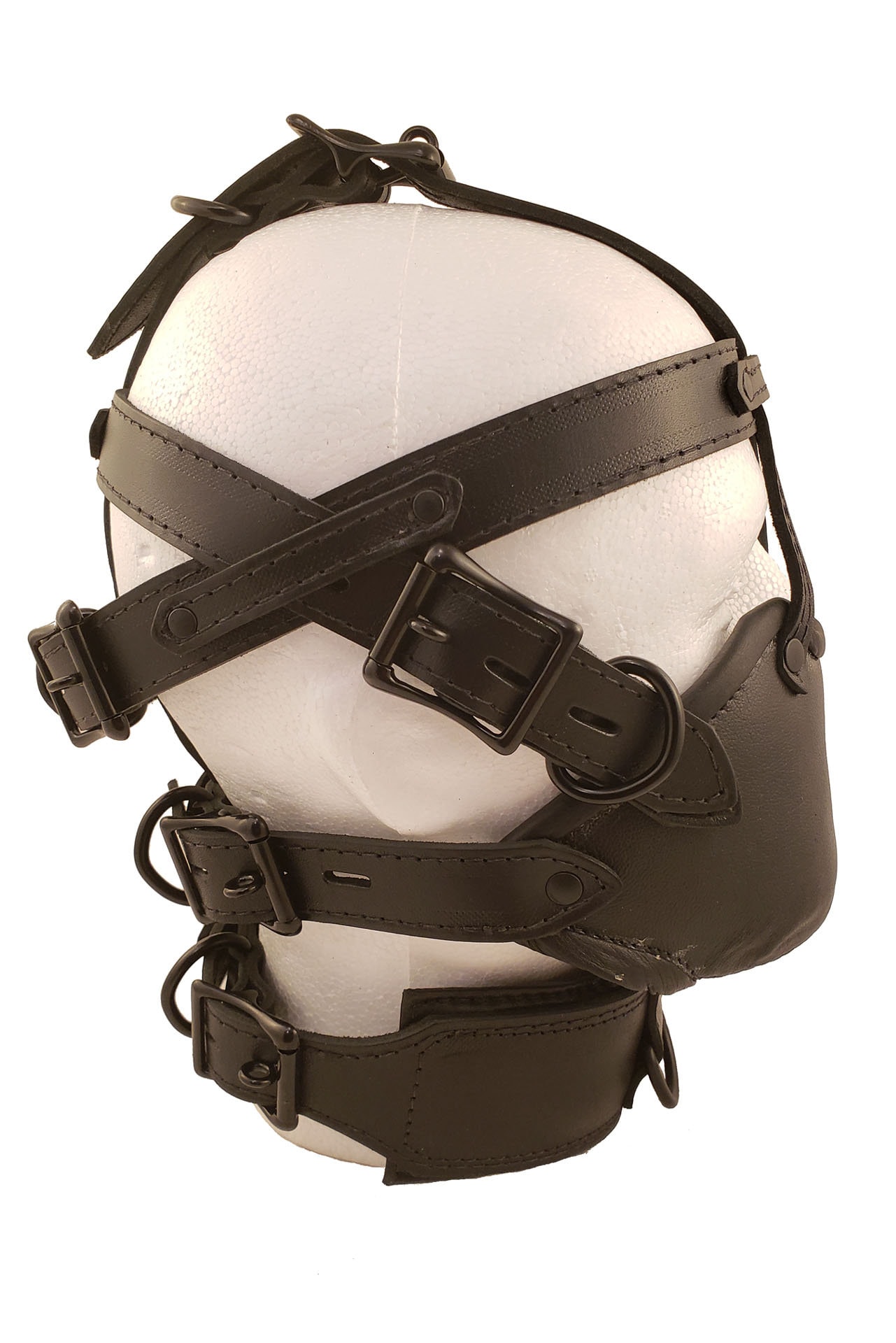 M1 Locking Leather Padded Head Harness Muzzle Basic Fetish - Etsy Australia