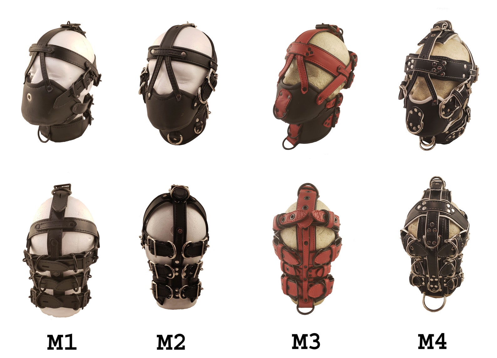 M1 Locking Female Leather Bondage Muzzle Padded Head Harness Fetish BDSM Slave Mature BDSM - Etsy