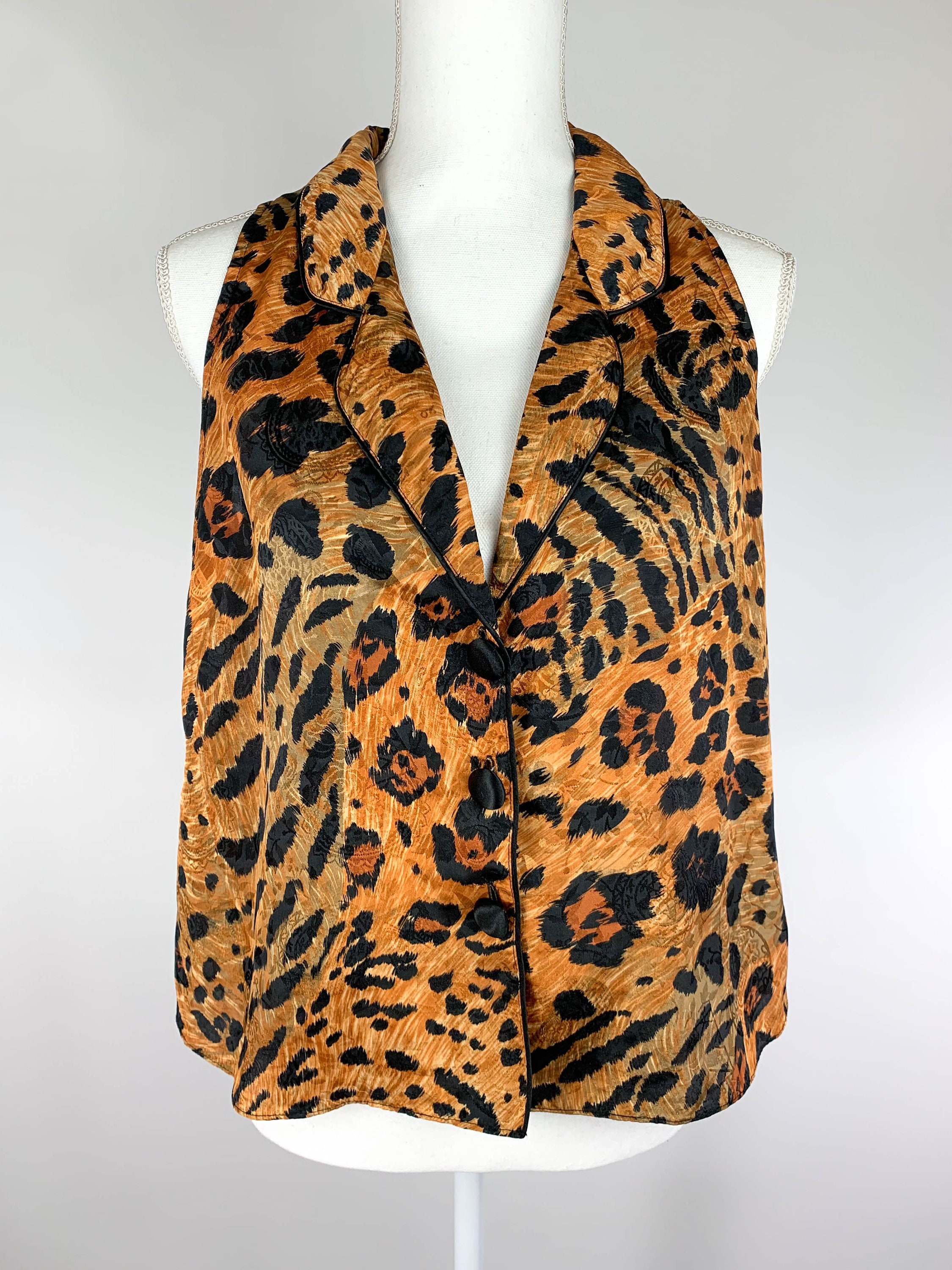 Vintage 1980s Victoria's Secret Leopard Print Pajama Top Size Medium ...