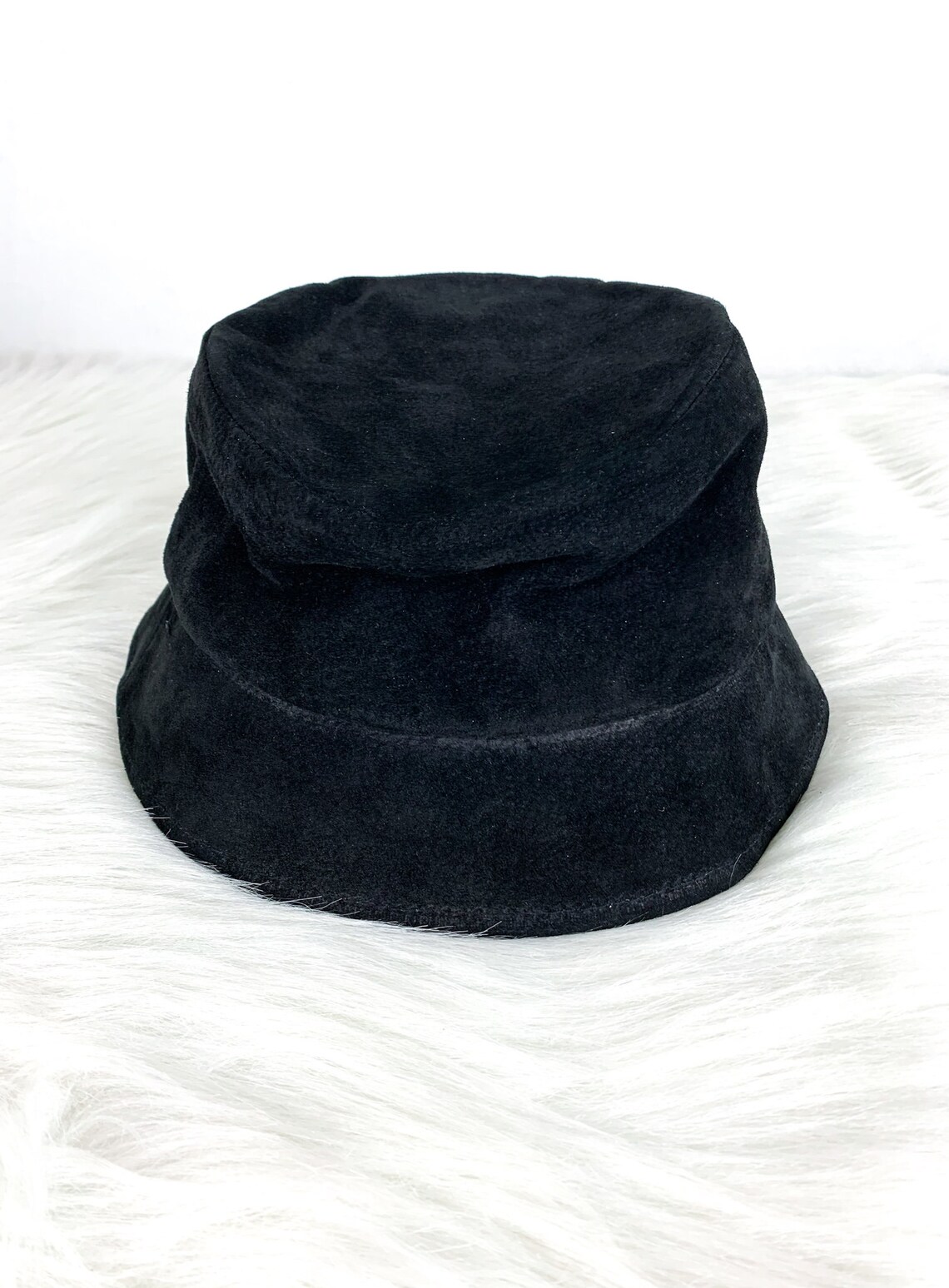 80s Sima International Black Suede Bucket Hat Size M 80s | Etsy