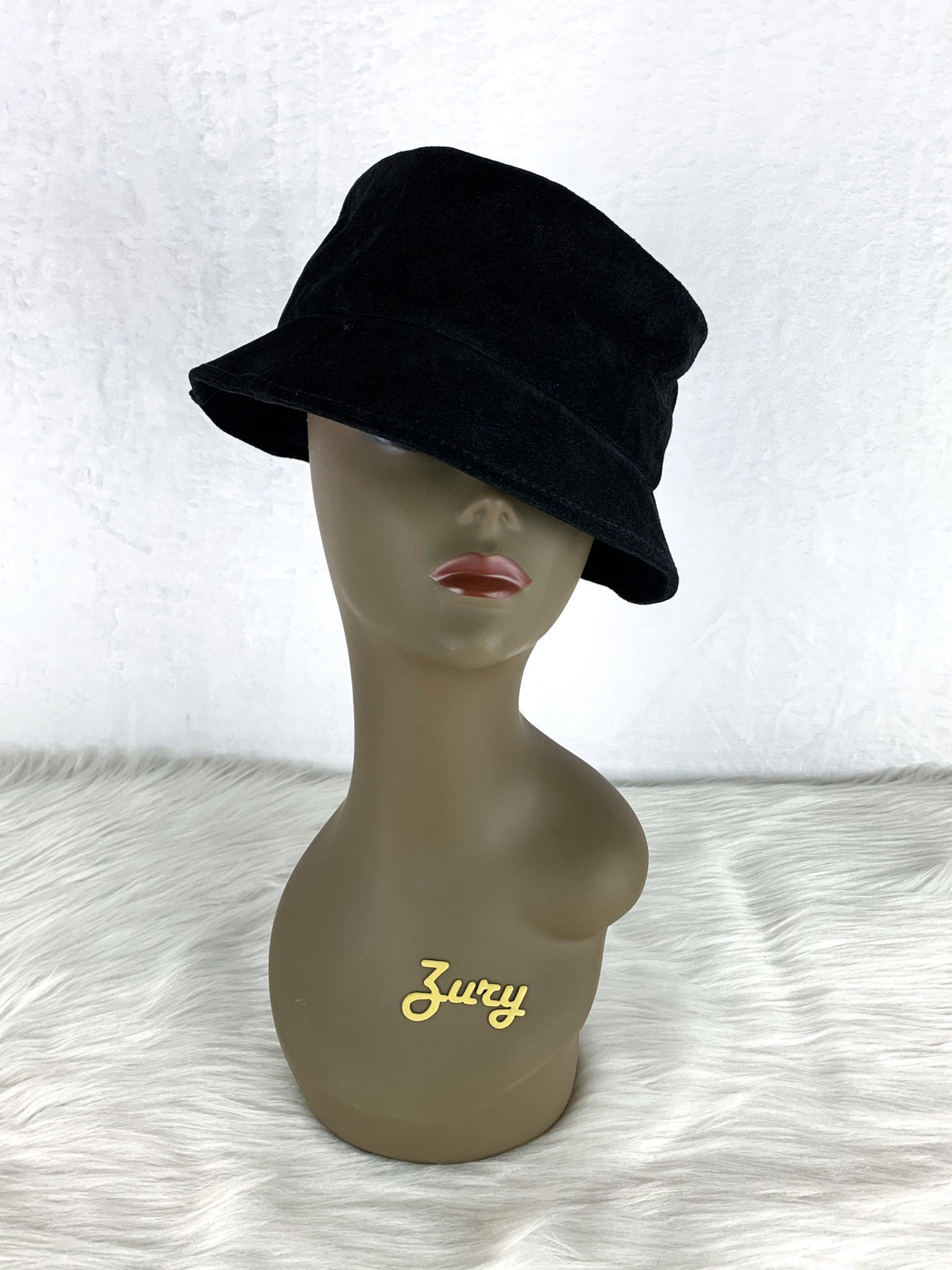 80s Sima International Black Suede Bucket Hat Size M, 80s Bucket Hat ...