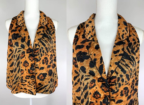 Vintage 1980s Victoria's Secret Leopard Print Pajama … - Gem