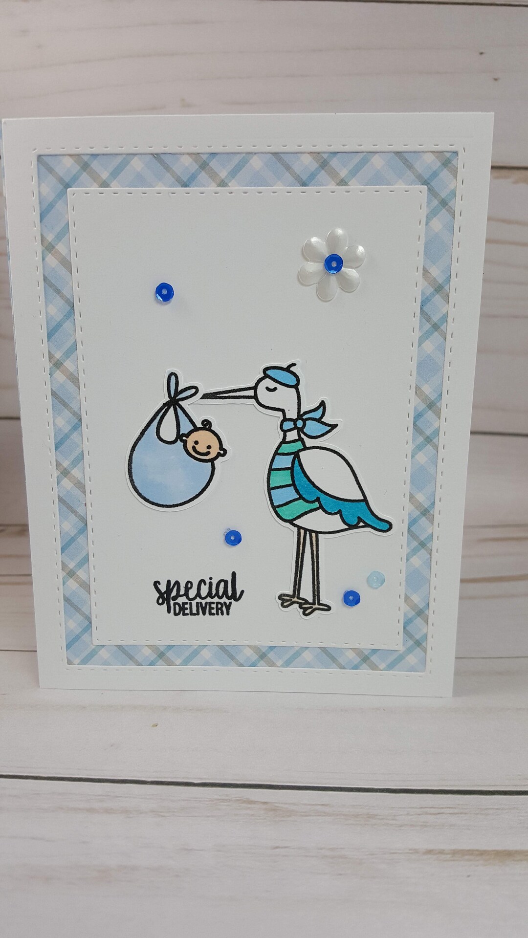 Adorable Stork Congratulations Card for New Parents Also Can Be Used as ...
