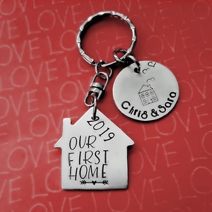 Our First Home Keychain Home Sweet Home Key Chain - Etsy