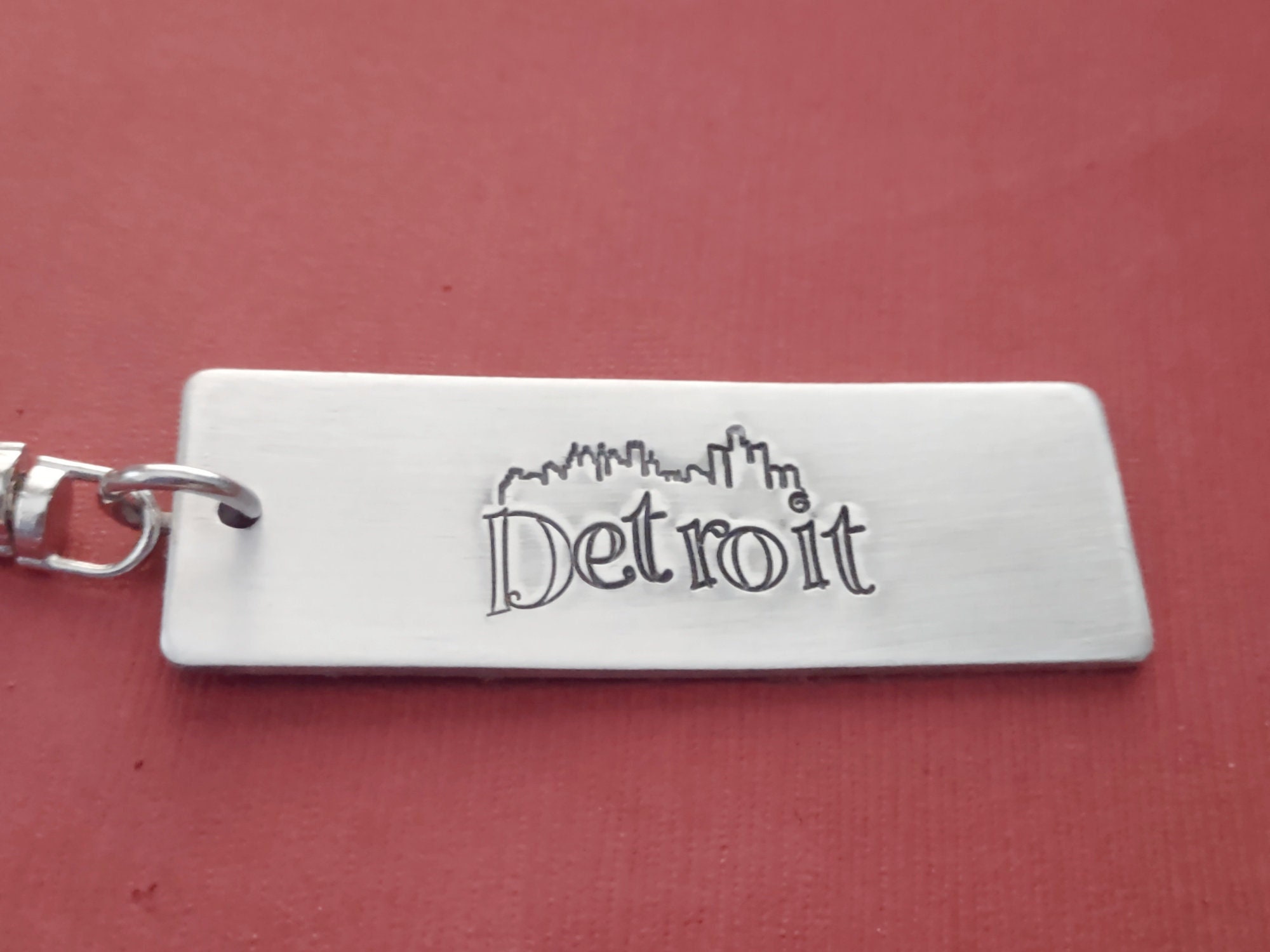 Detroit Skyline Keychain City Skyline Key Chain Michigan | Etsy