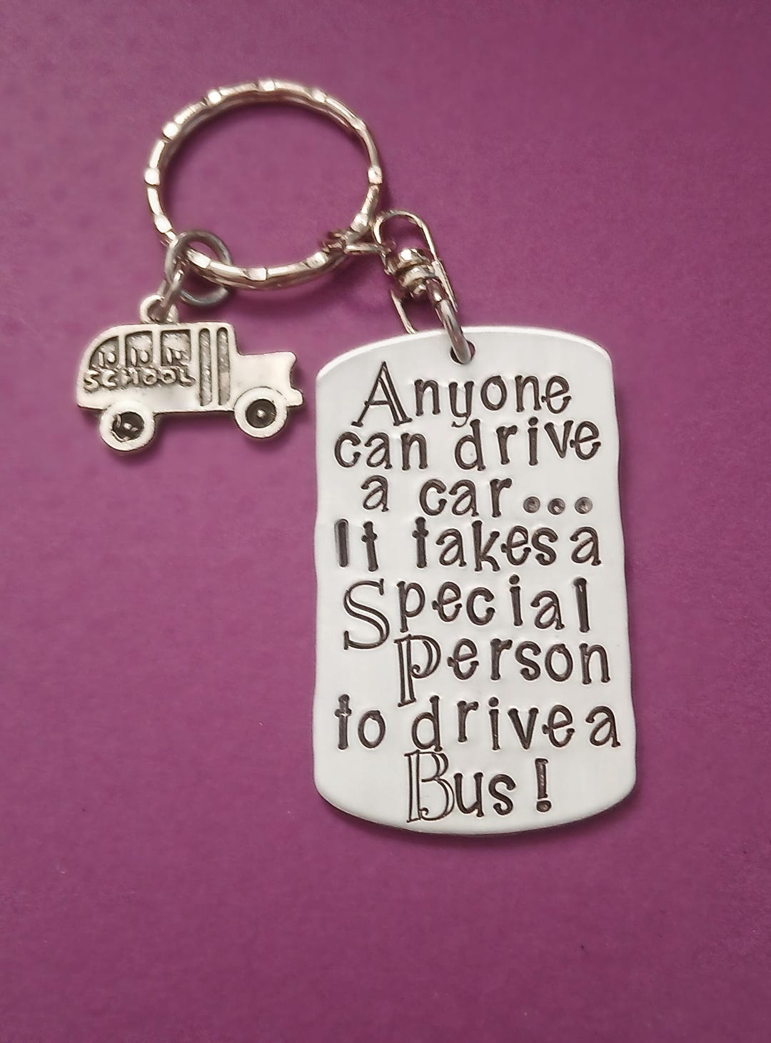 School Bus Driver Gift, Personalized Hand Stamped School Bus Driver ...