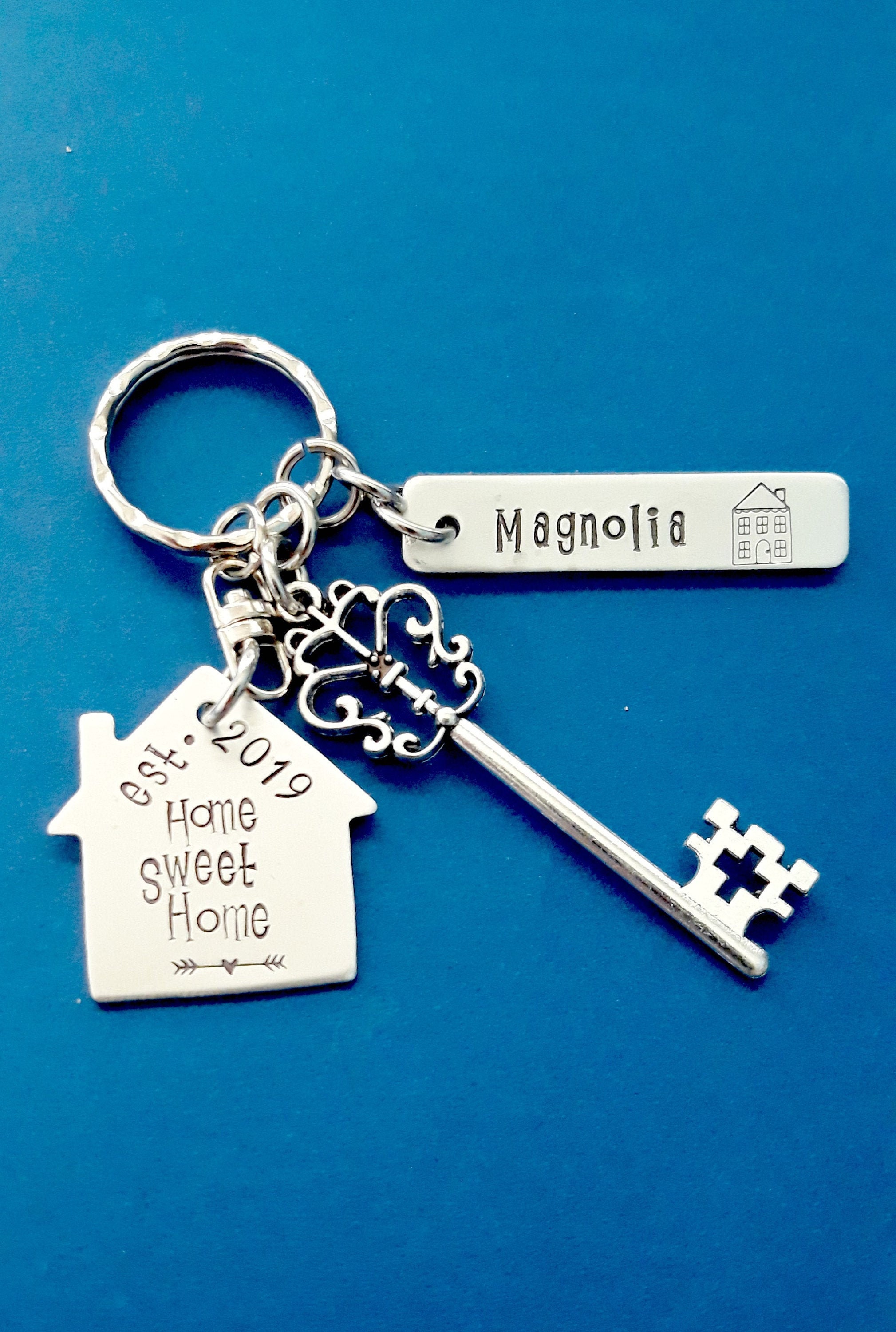 New Homeowner Keychain Hand Stamped New Home Purchase Key - Etsy