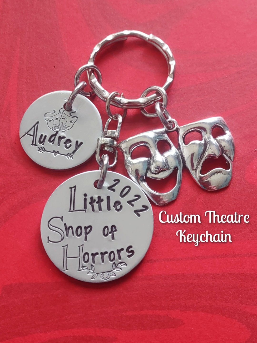 Custom Theater Keychain, Musical, Personalized Theatre Key Chain ...