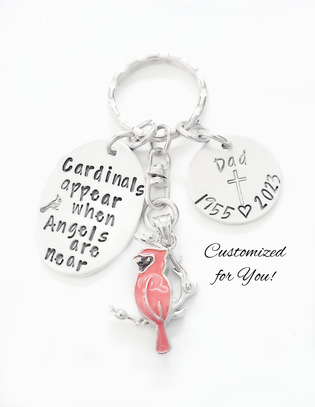 Cardinal Memorial Cremation Urn Keychain, Sympathy Gift, Ashes Funeral ...