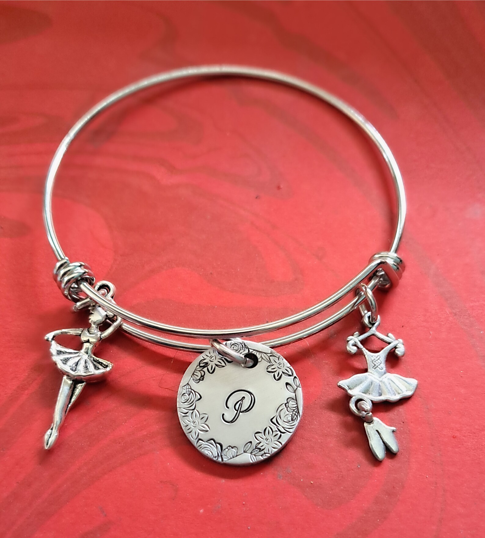 Personalized Dance Bracelet, Dance Recital Gift, Hand Stamped Name ...