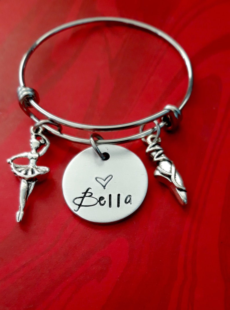 Personalized Dance Bracelet Dance Recital Gift Hand Stamped - Etsy