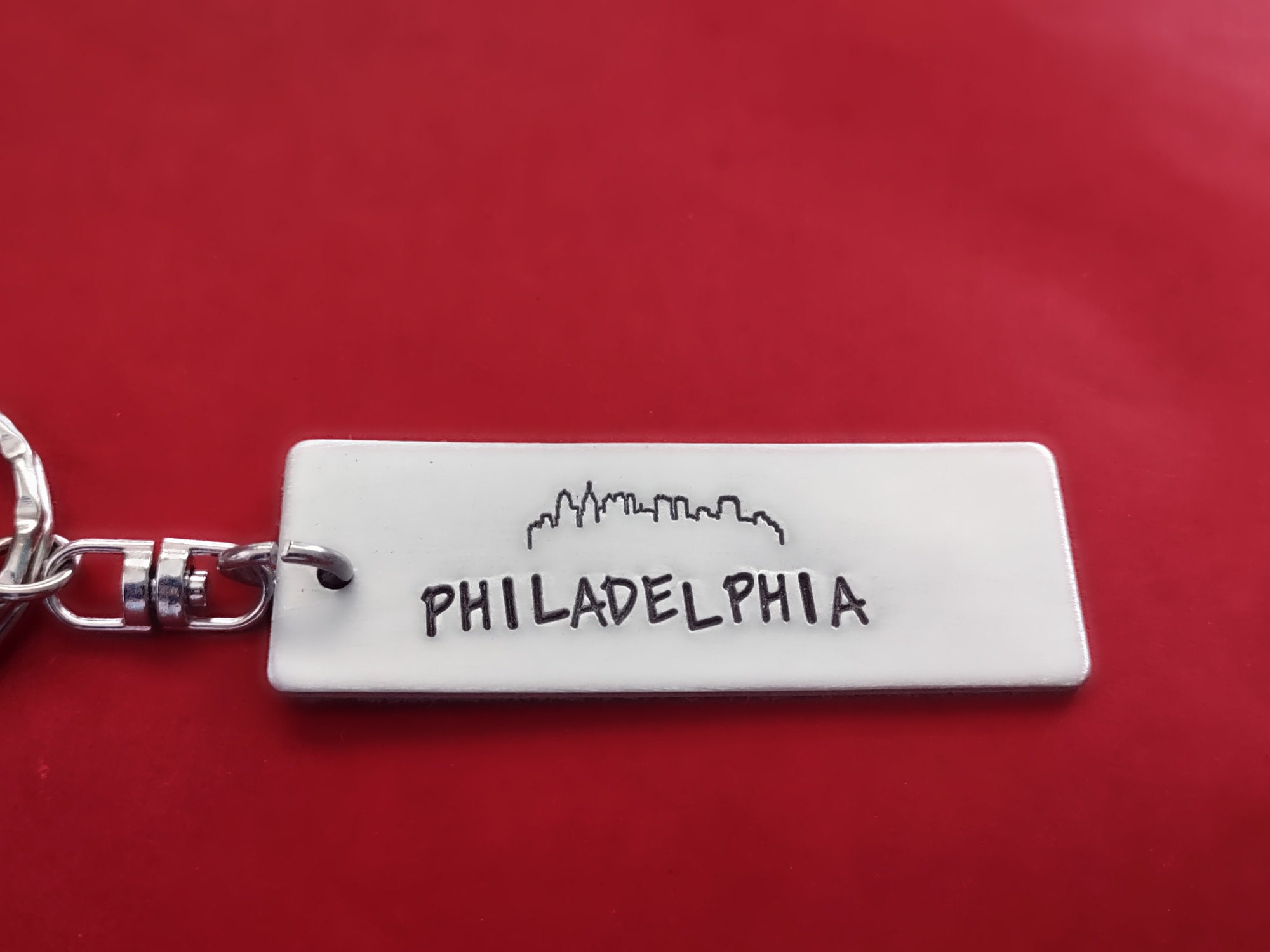 Philadelphia Skyline Keychain City Skyline Key Chain - Etsy