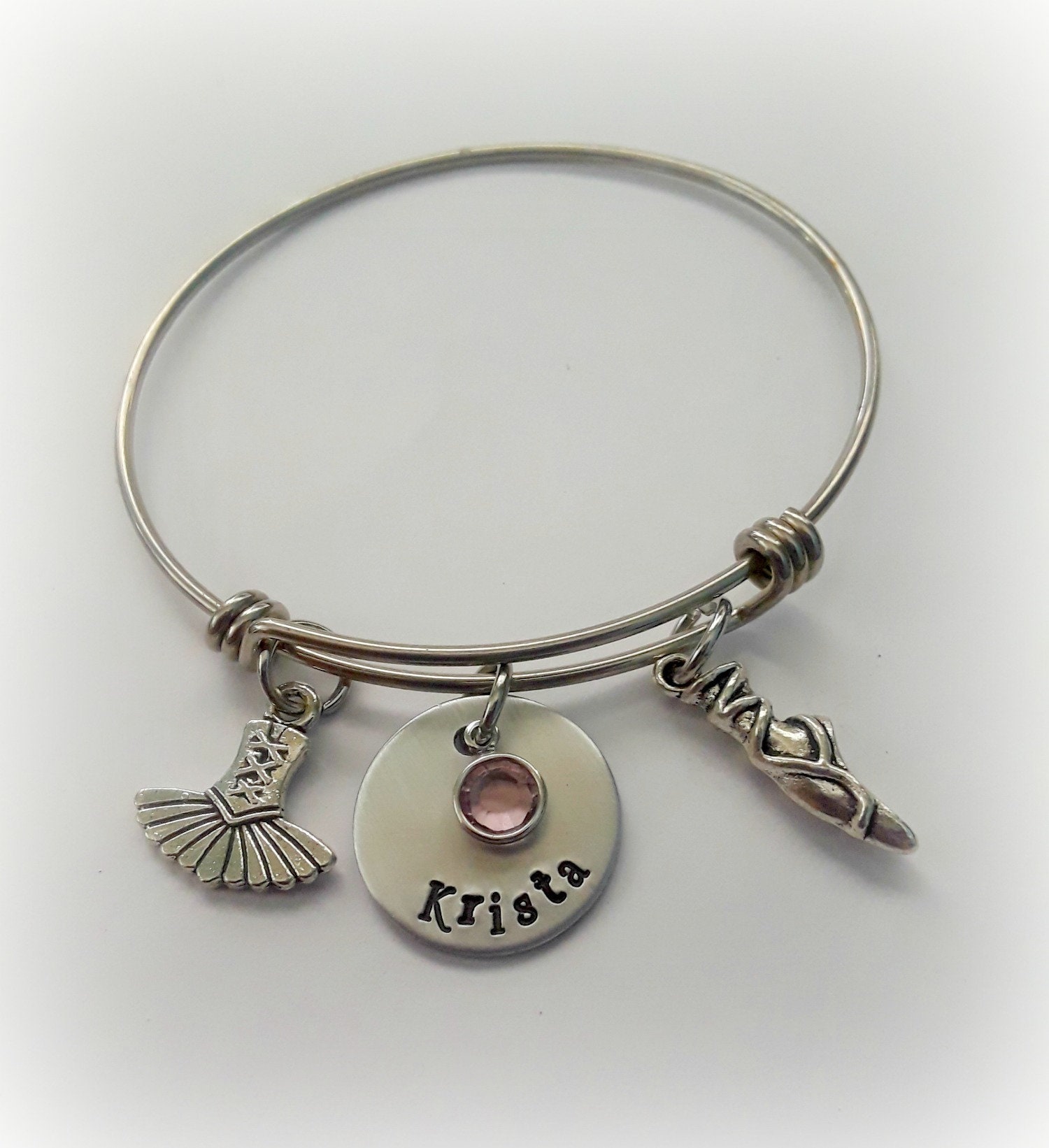 Personalized Dance Bracelet Dance Recital Gift Hand Stamped | Etsy