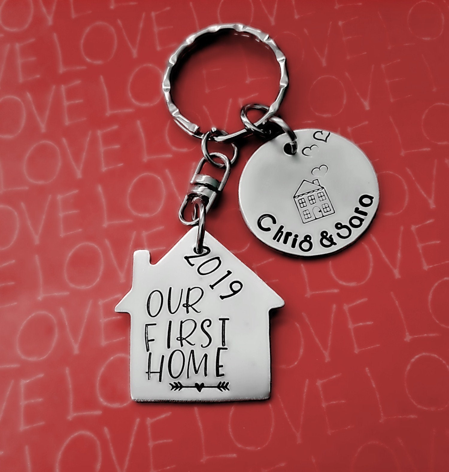 Our First Home Keychain Home Sweet Home Key Chain - Etsy