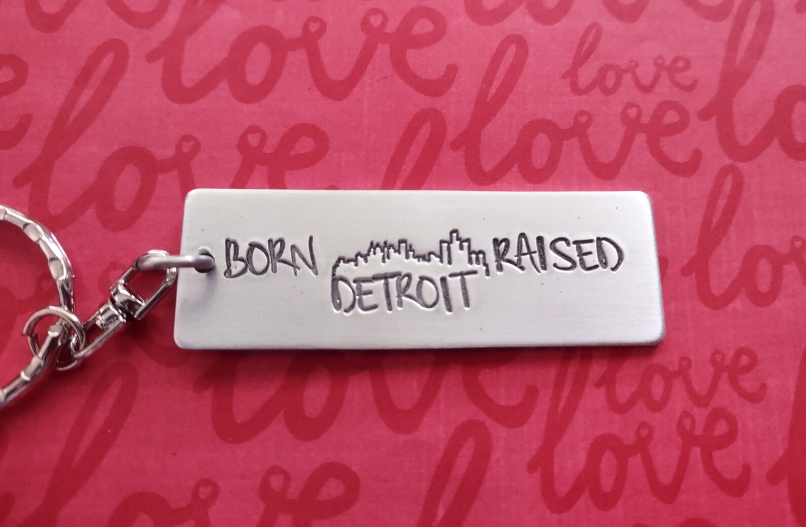 Detroit Skyline Keychain City Skyline Key Chain Michigan - Etsy