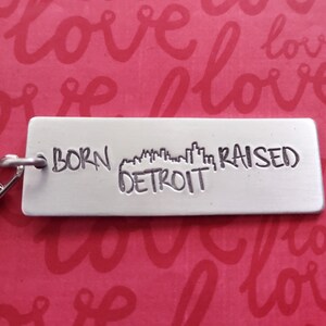 Detroit Skyline Keychain, City Skyline Key Chain, Michigan Keychain ...