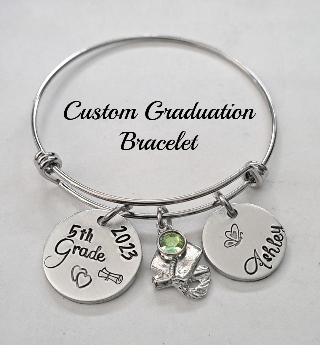 Personalized Graduation Bracelet Pre-k Kindergarten - Etsy
