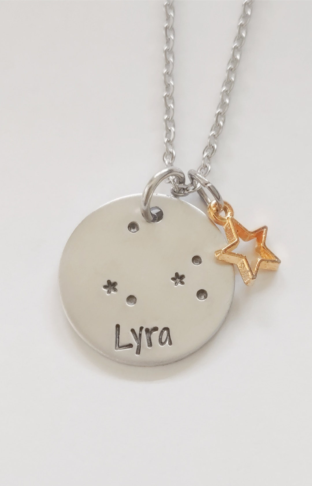 Lyra Constellation Necklace, Lyra, Orion, Draco, Pleiades, Custom Made ...