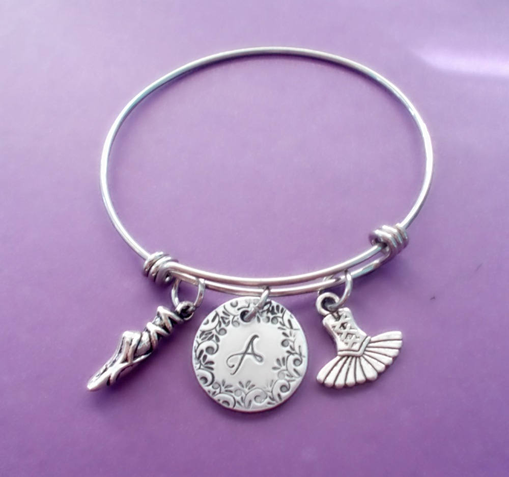 Personalized Dance Bracelet Dance Recital Gift Hand Stamped - Etsy