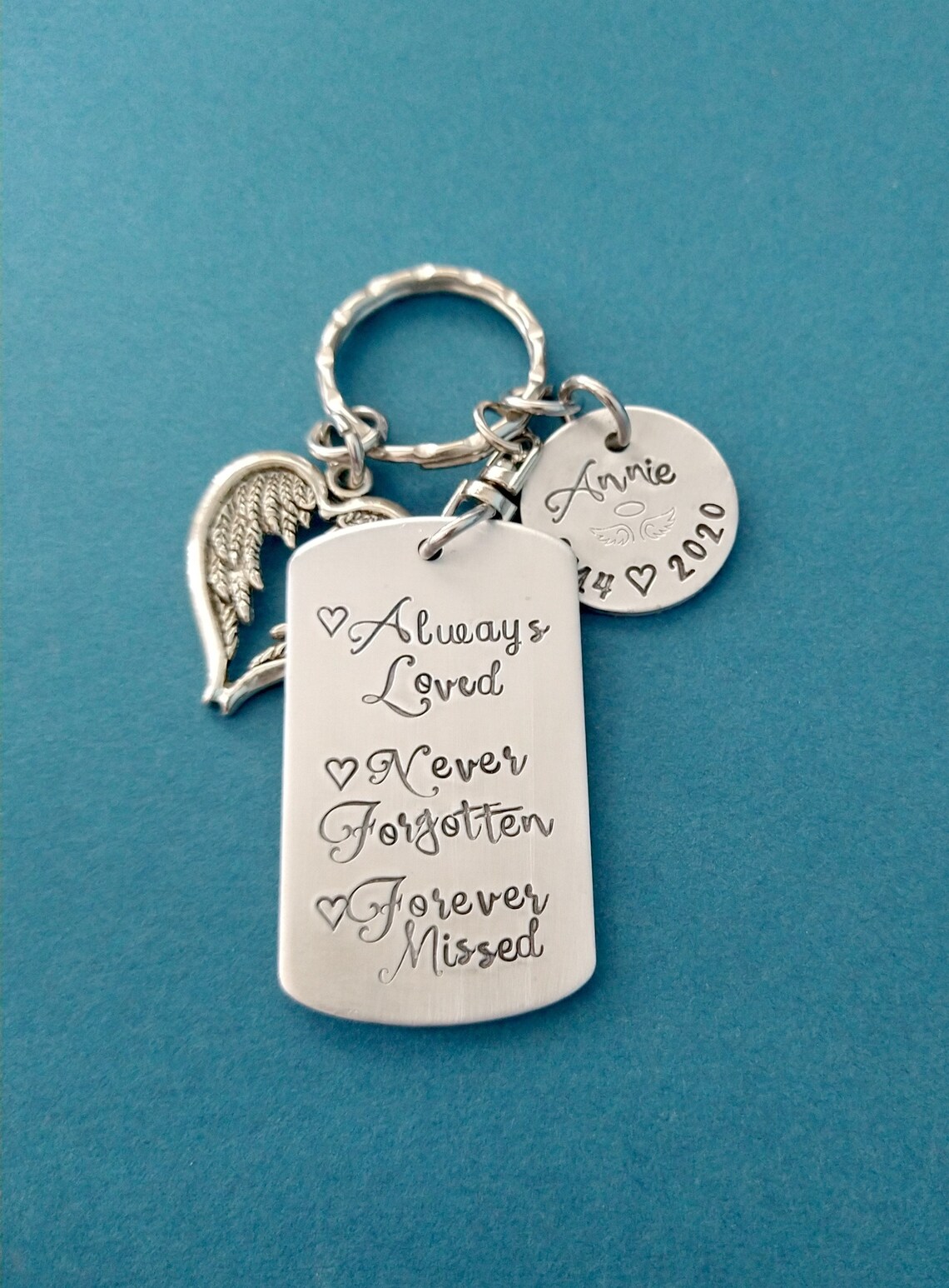 Personalized Memorial Keychain Loss of Parent Sympathy | Etsy