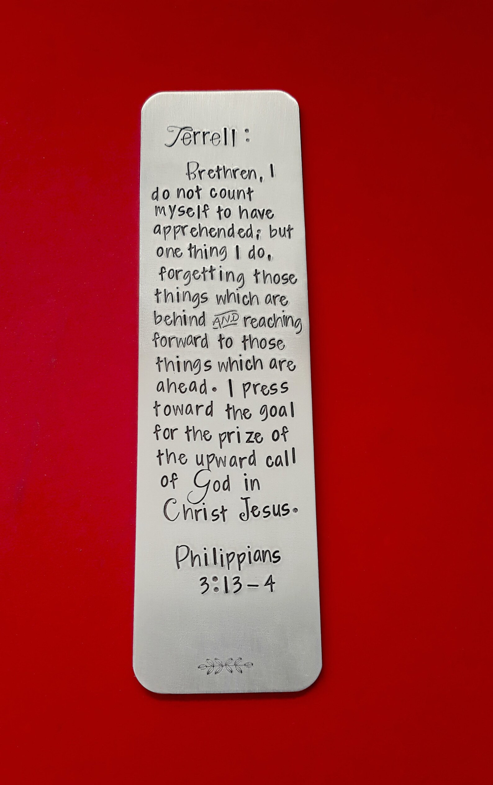 Scripture Religious Bookmark Personalized Biblical Verse Book | Etsy