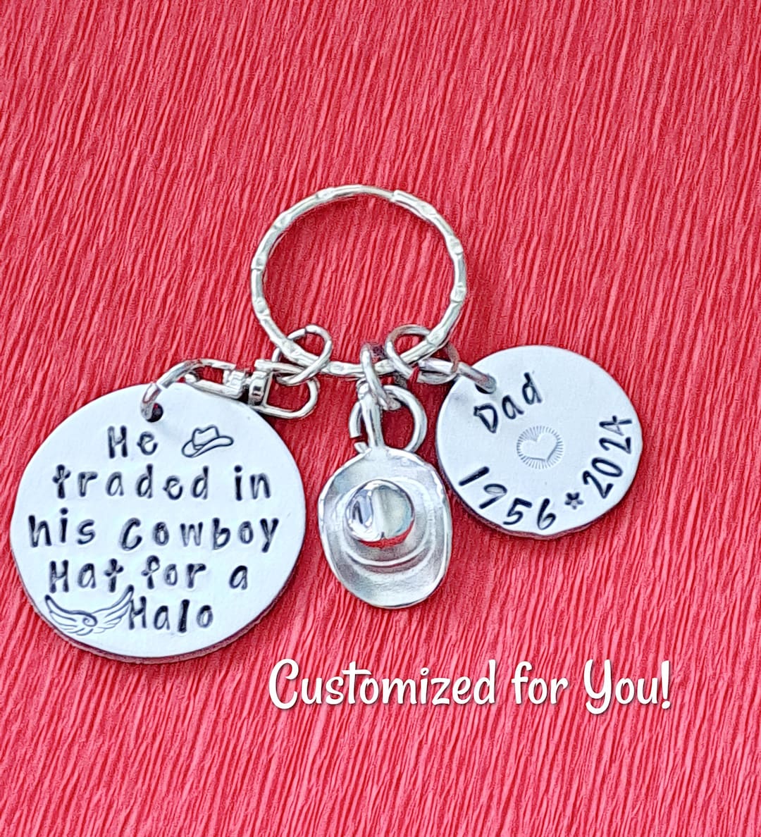 Cowboy Memorial Cremation Urn Keychain, Cowboy Hat Urn, Riding in ...